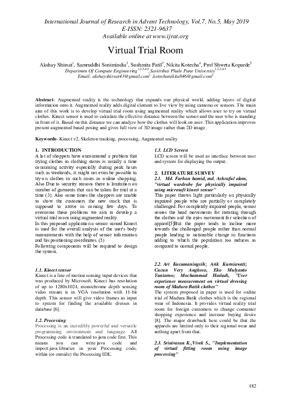 (PDF) Virtual Trial Room | nikita kotecha - Academia.edu