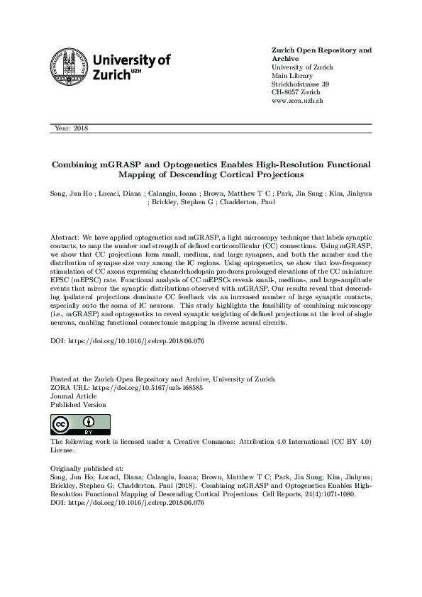 (PDF) Combining mGRASP and Optogenetics Enables High-Resolution ...