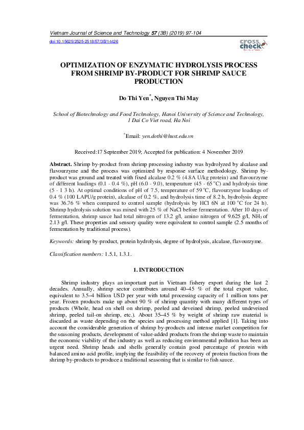 (PDF) Optimization of Enzymatic Hydrolysis Process of Mischantus ...