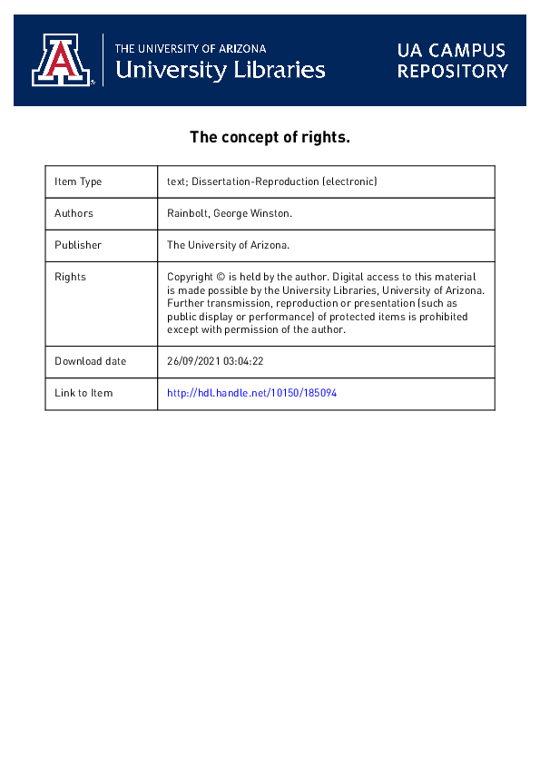 (PDF) The concept of rights
