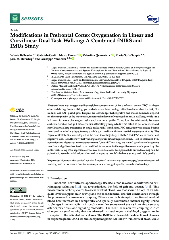 Pdf Modifications In Prefrontal Cortex Oxygenation In Linear And