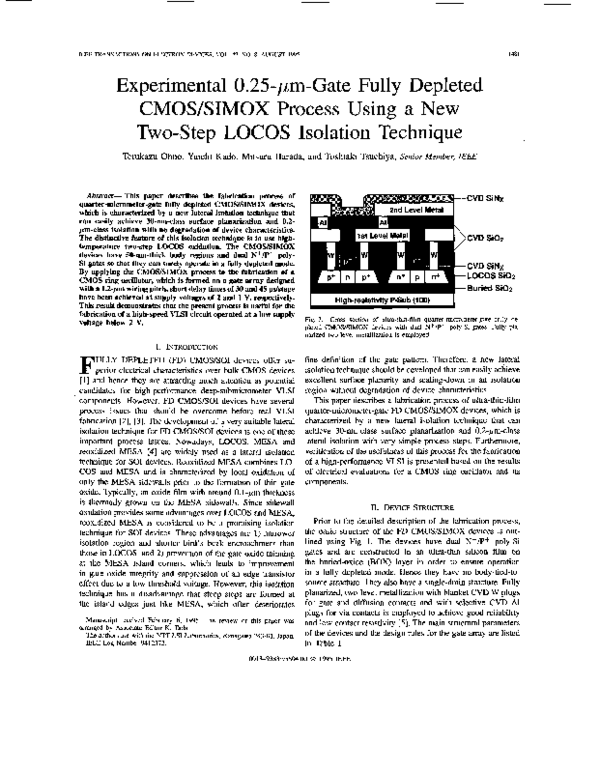 (PDF) Experimental 0.25-μm-gate fully depleted CMOS/SIMOX process using ...