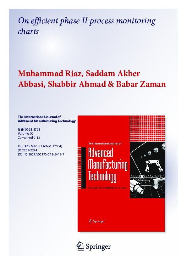 (PDF) On efficient phase II process monitoring charts