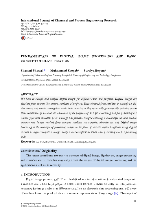 (PDF) Fundamentals of Digital Image Processing and Basic Concept of ...