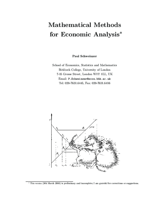 (PDF) Mathematical Methods for Economic Analysis