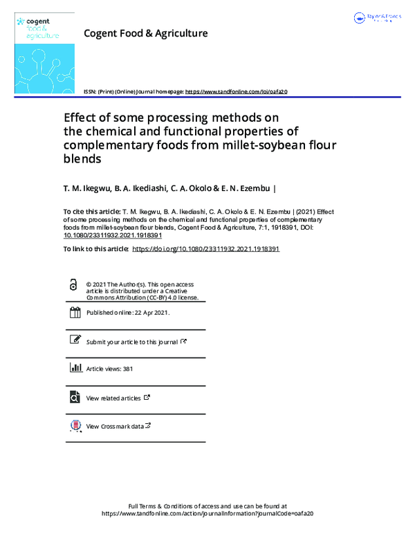 (PDF) Effect of some processing methods on the chemical and functional properties of ...