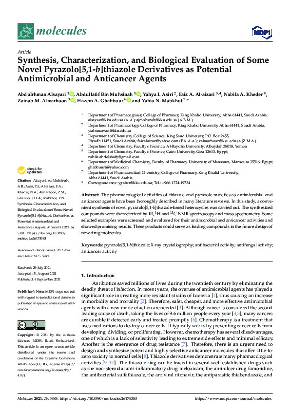 (PDF) Synthesis, Characterization, and Biological Evaluation of Some Novel Pyrazolo[5,1-b ...