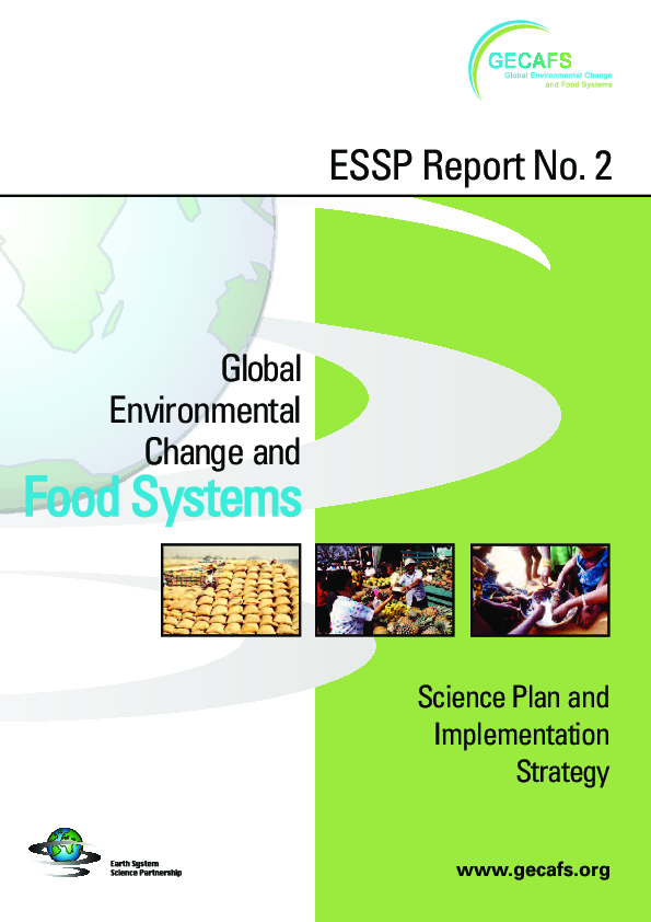 (PDF) Global Environmental Change and Food Systems: Science Plan and ...