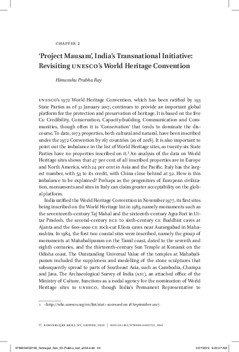 (PDF) 'Project Mausam' , India's Transnational Initiative: Revisiting ...