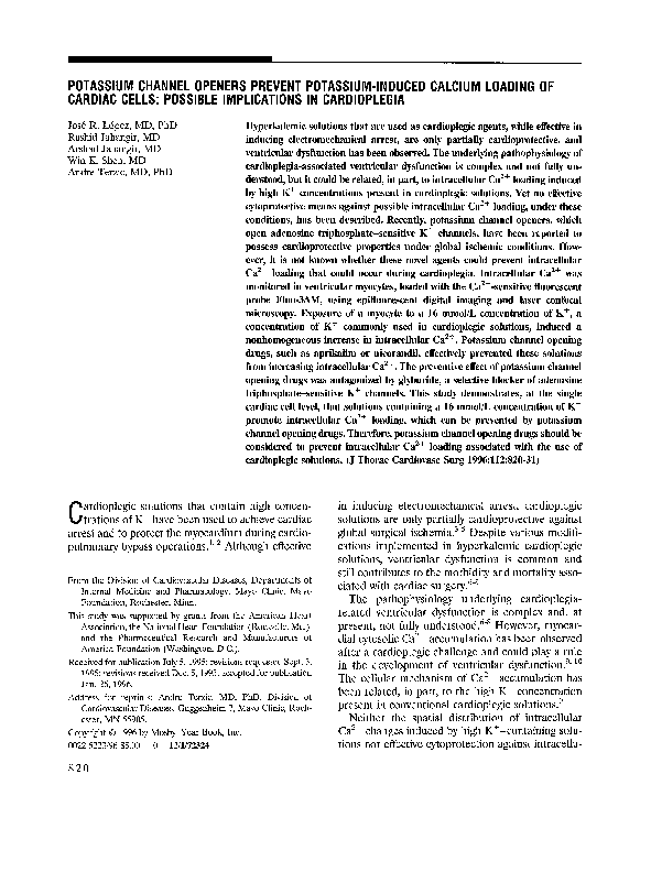 (PDF) Potassium channel openers prevent potassium-induced calcium ...
