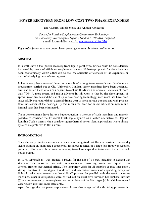 (PDF) Power recovery from low cost two-phase expanders