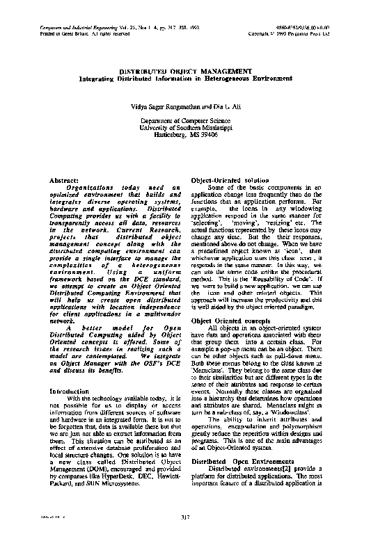 (PDF) Distributed object management integrating distributed information ...