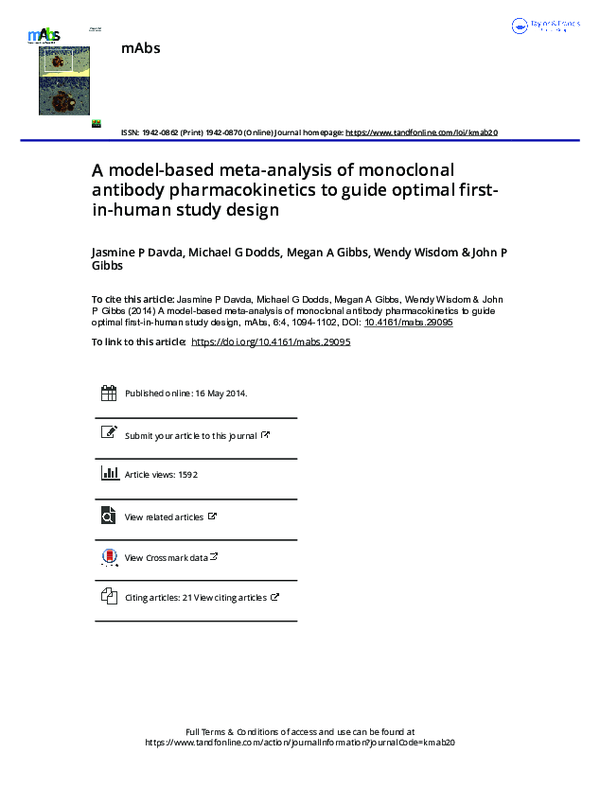 (PDF) A model-based meta-analysis of monoclonal antibody ...