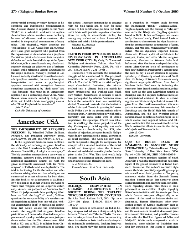 (PDF) The Impossibility of Religious Freedom ? Winnifred Fallers Sullivan