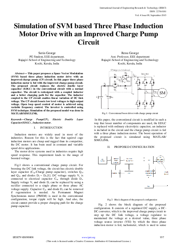 (PDF) Simulation of SVM based Three Phase Induction Motor Drive with an Improved Charge Pump Circuit