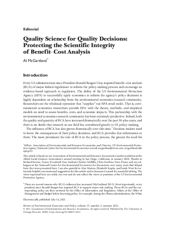 (PDF) Quality Science for Quality Decisions: Protecting the Scientific ...