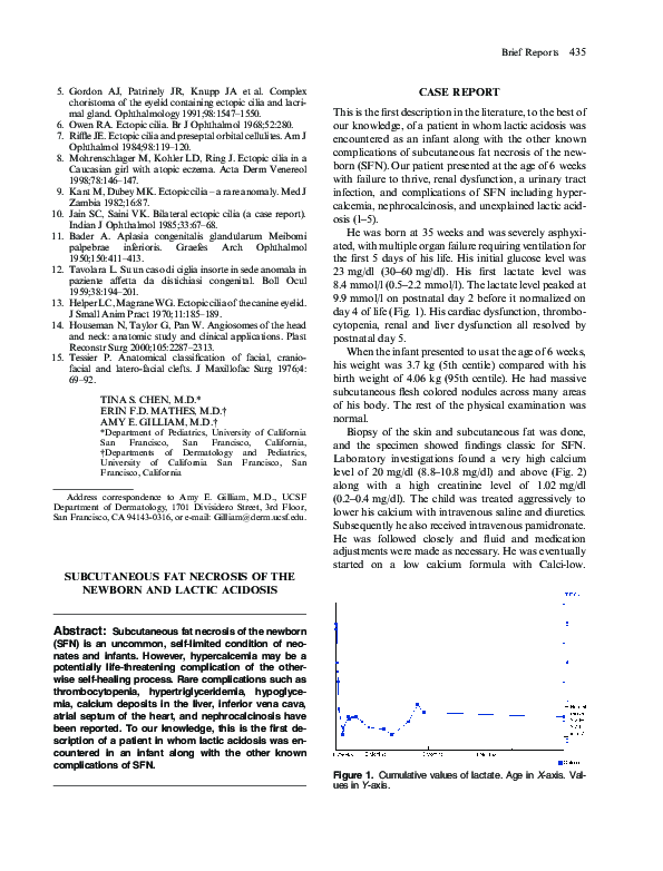 (PDF) Subcutaneous Fat Necrosis of the Newborn and Lactic Acidosis