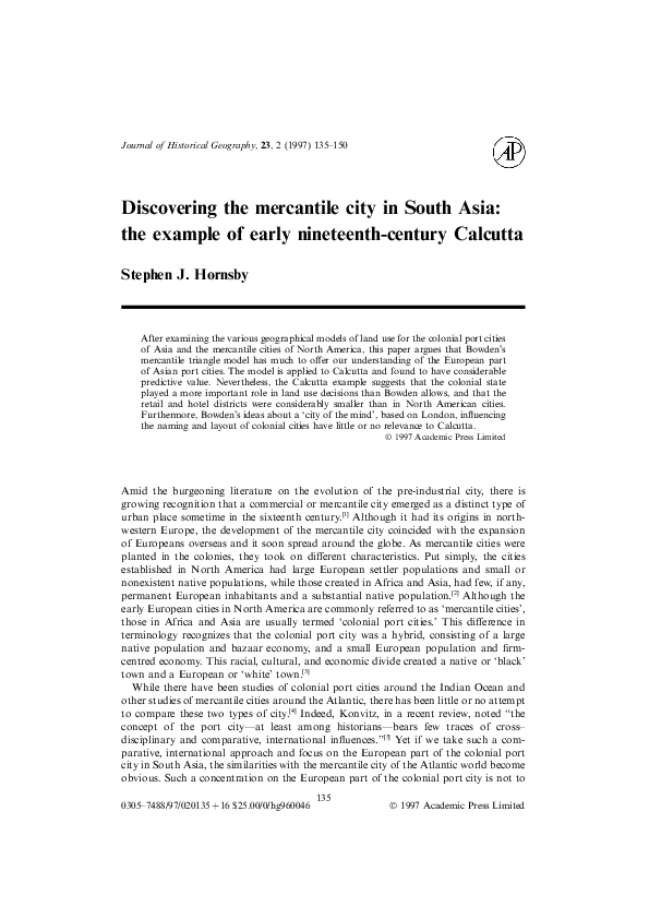 (PDF) Discovering the mercantile city in South Asia: the example of ...
