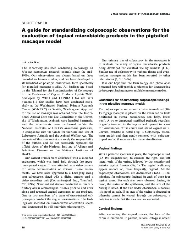 (PDF) A guide for standardizing colposcopic observations for the ...