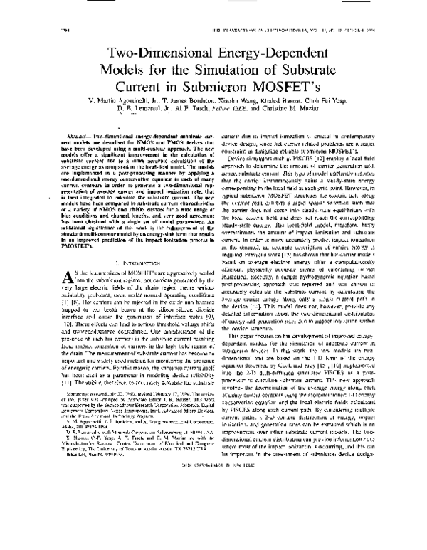(PDF) Two-dimensional energy-dependent models for the simulation of ...