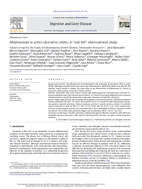 (PDF) Adalimumab in active ulcerative colitis: A “real-life ...