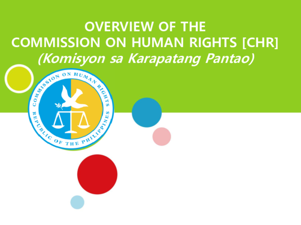 (PDF) OVERVIEW OF THE COMMISSION ON HUMAN RIGHTS (CHR)