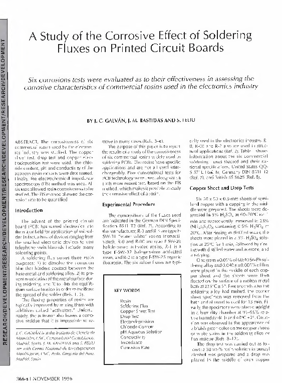 (PDF) A study of the corrosive effect of soldering fluxes on printed ...
