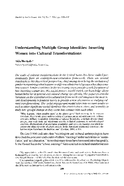 (PDF) Understanding multiple group identities: Inserting women into ...