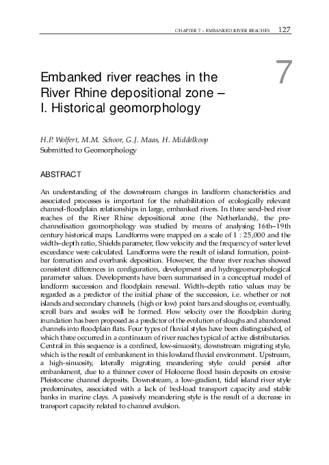 (PDF) Embanked river reaches in the River Rhine depositional zone I ...