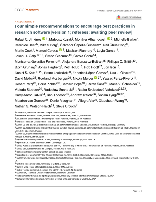 (PDF) Four simple recommendations to encourage best practices in ...