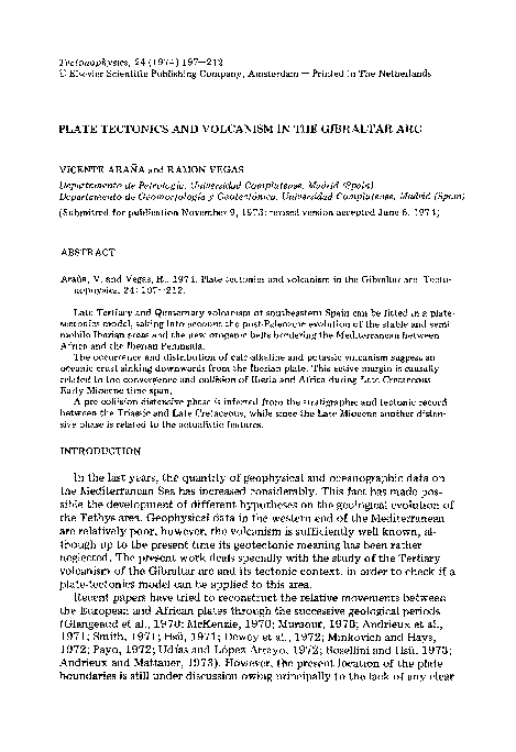 (PDF) Plate tectonics and volcanism in the gibraltar arc