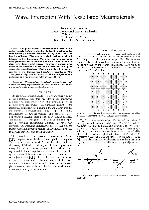 (PDF) Wave Interaction With Tessellated Metamaterials