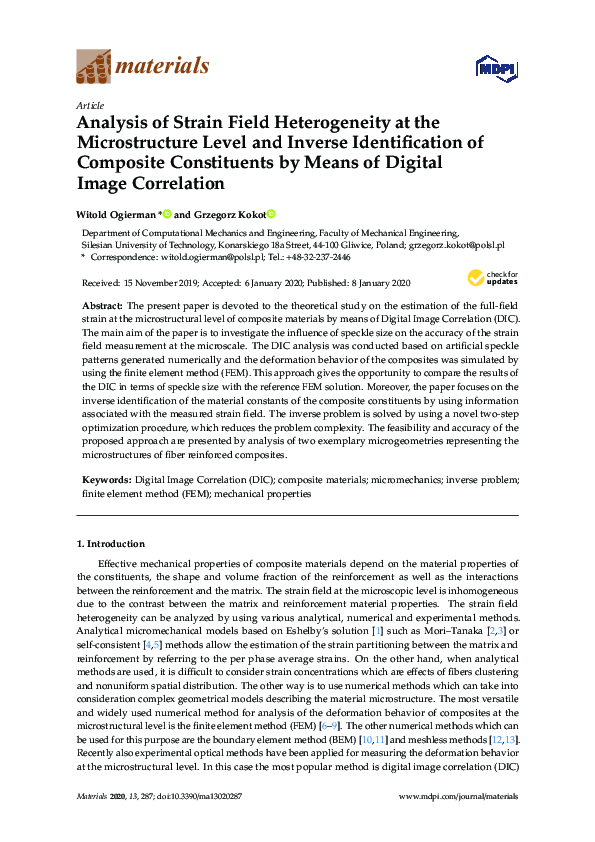 (PDF) Analysis of Strain Field Heterogeneity at the Microstructure ...