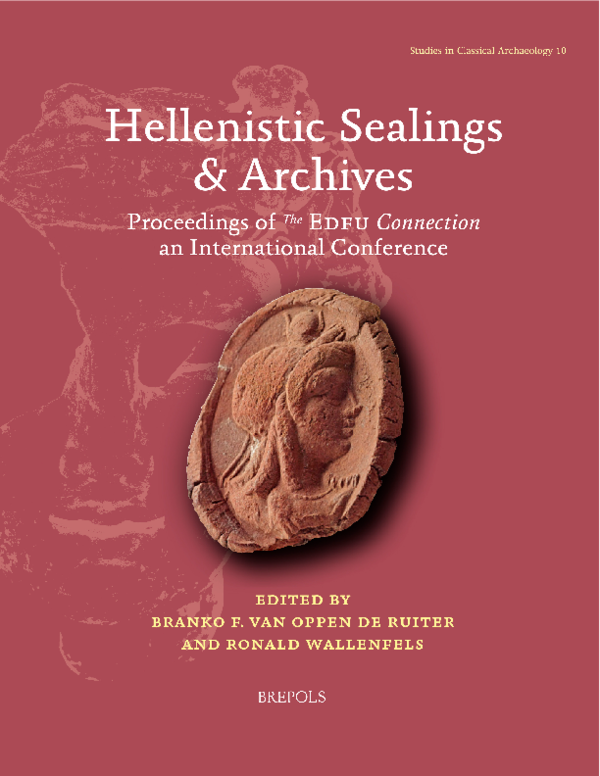 (PDF) Hellenistic Sealings and Archives: Proceedings of The Edfu ...