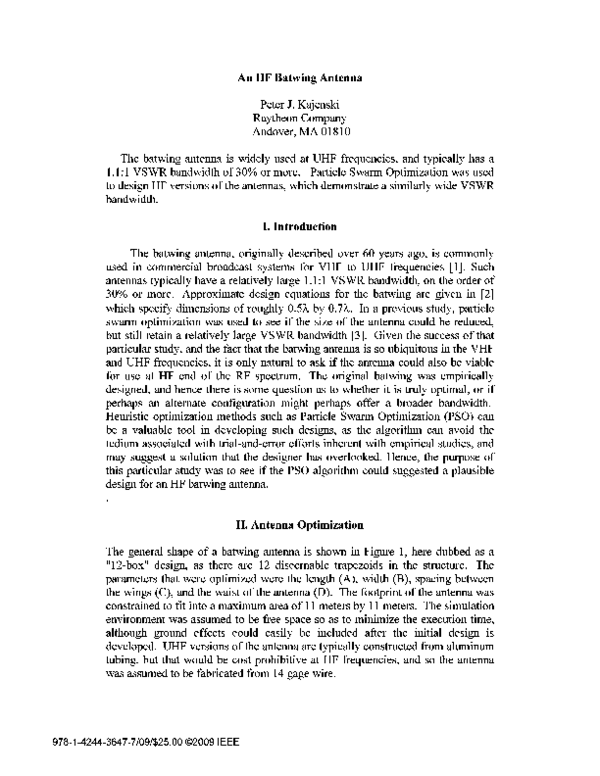 (PDF) An HF batwing antenna