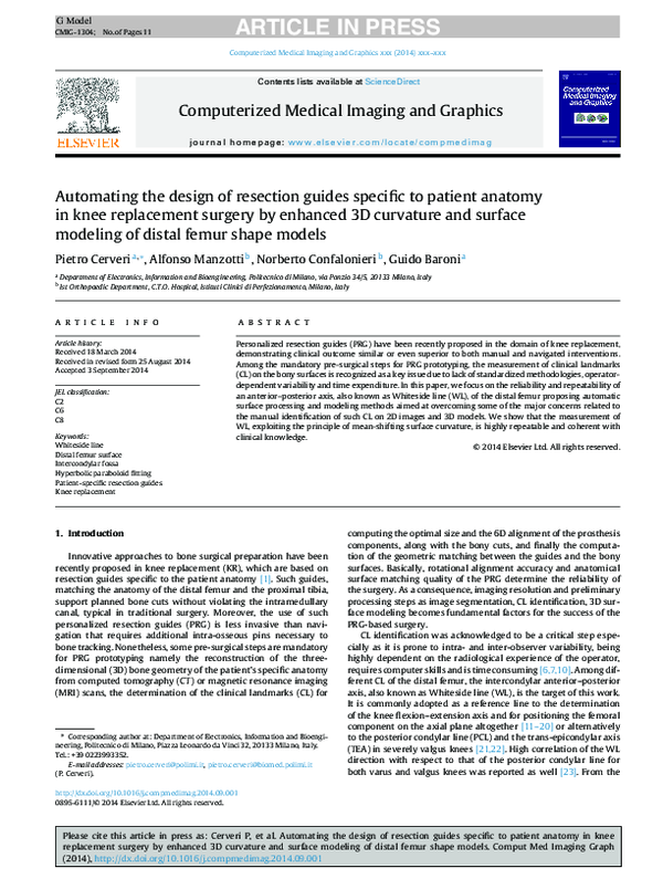 (PDF) Automating the design of resection guides specific to patient ...