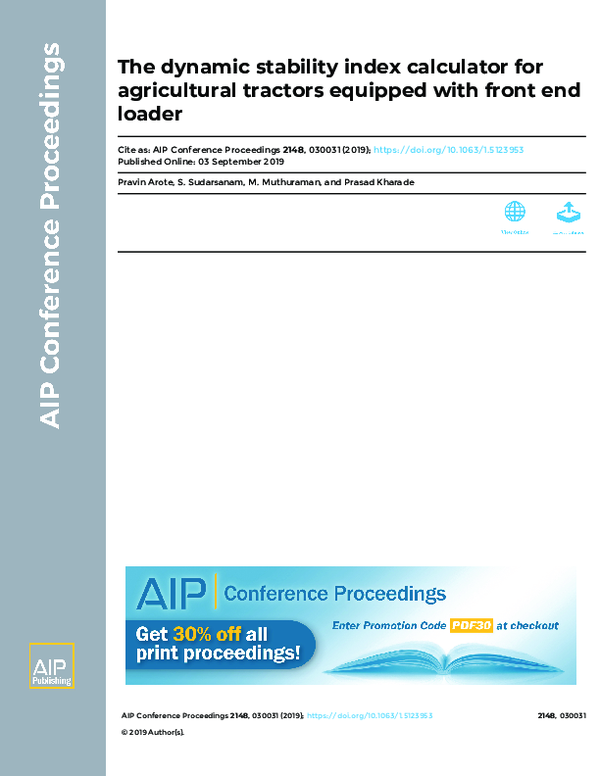 (PDF) The dynamic stability index calculator for agricultural tractors ...