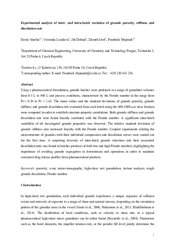 (PDF) Experimental analysis of inter- and intra-batch variation of ...