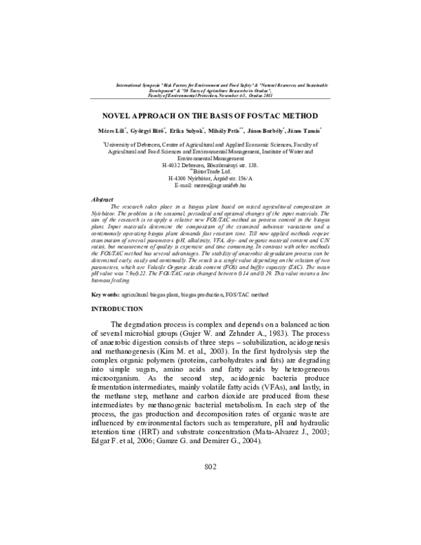 (PDF) Novel approach of the basis of FOS/TAC method