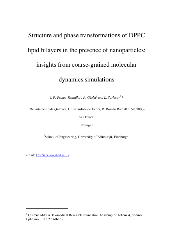 (PDF) Structure and Phase Transformations of DPPC Lipid Bilayers in the Presence of ...