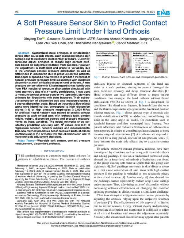 (PDF) A Soft Pressure Sensor Skin to Predict Contact Pressure Limit ...