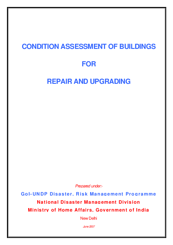 (PDF) Condition Assessment of Buildings