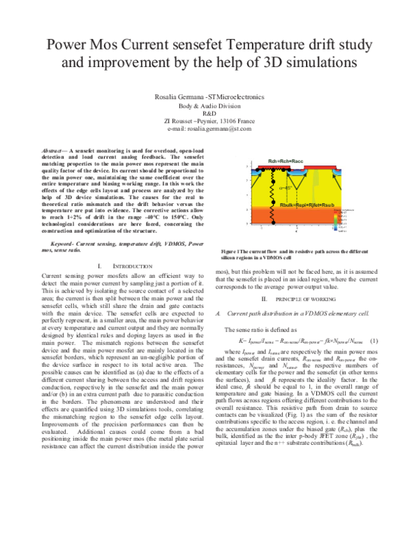 (PDF) Power Mos Current sensefet Temperature drift study and ...