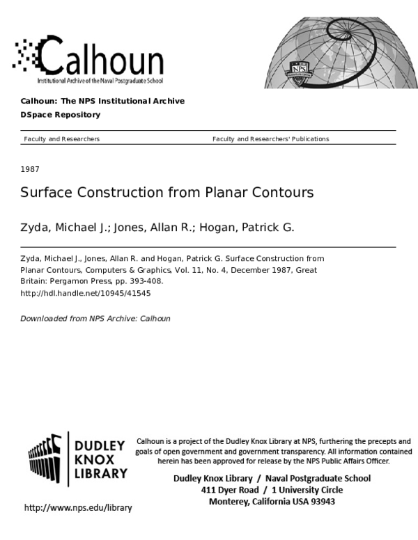 (PDF) Surface construction from planar contours