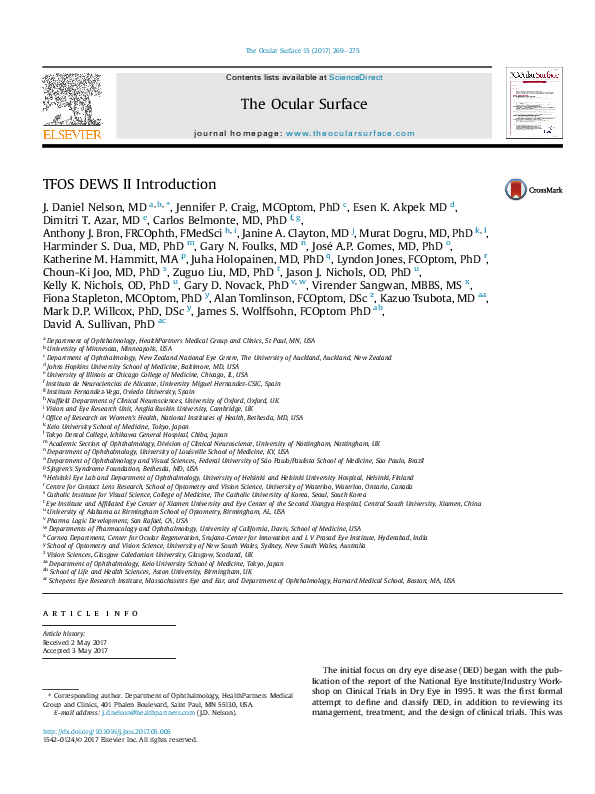 (PDF) TFOS DEWS II Introduction