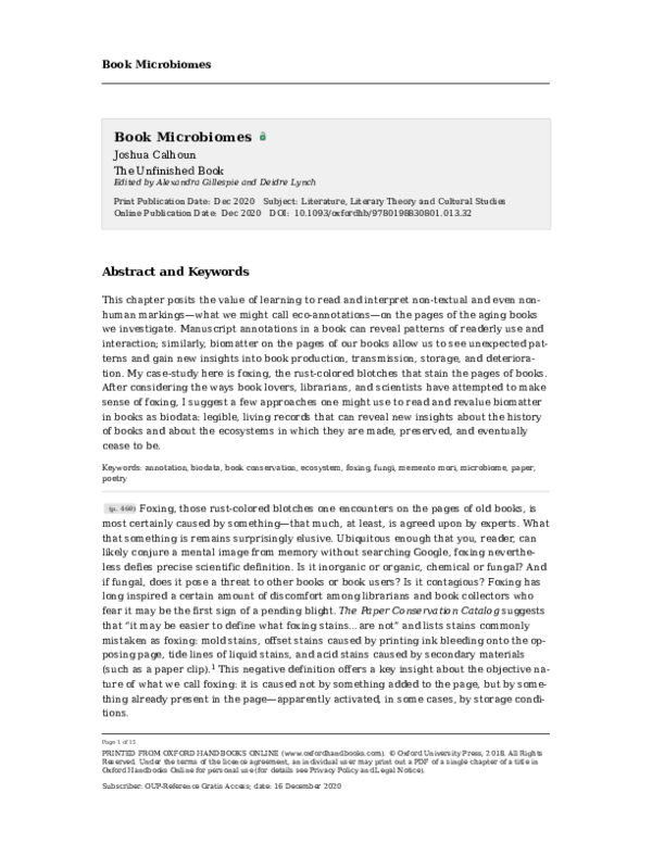 (PDF) Book Microbiomes