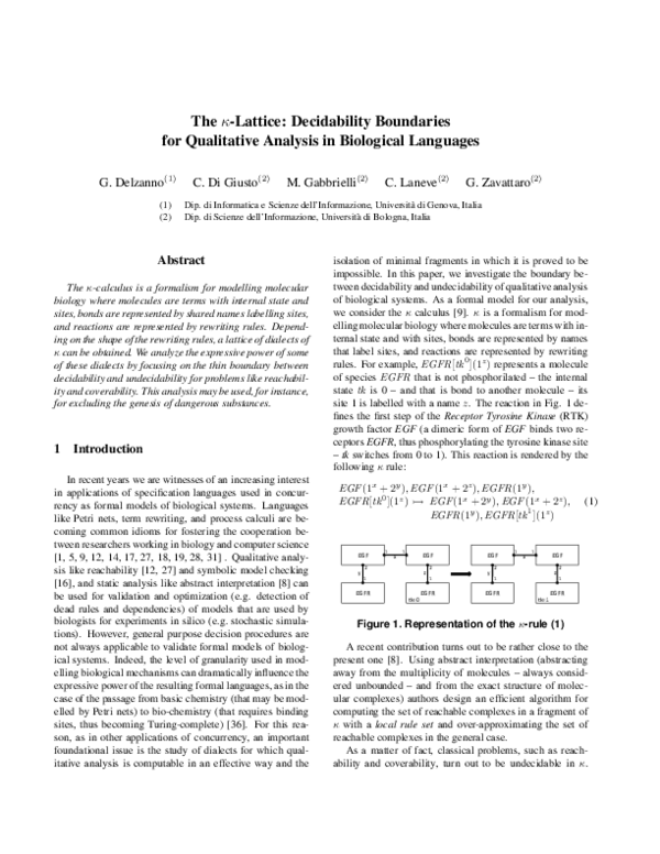 (PDF) The kappa-Lattice: Decidability Boundaries for Qualitative ...