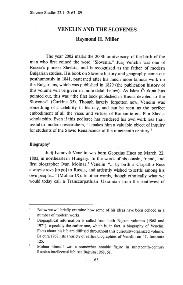 (PDF) Venelin and the Slovenes