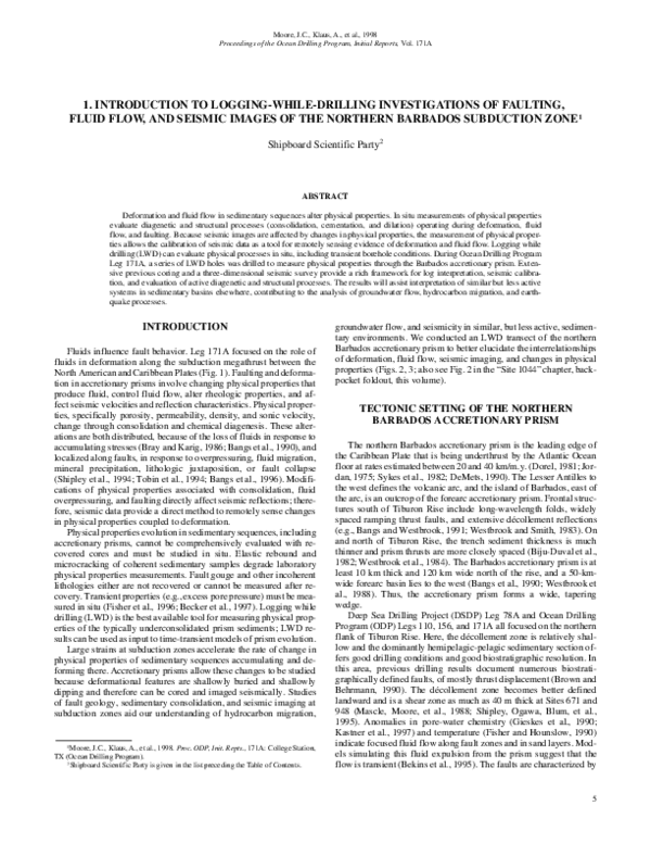 (PDF) Introduction to Logging-While-Drilling Investigations of Faulting ...