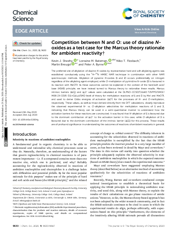 (PDF) Marcus Theory in Ambident Nucleophile Reactivity